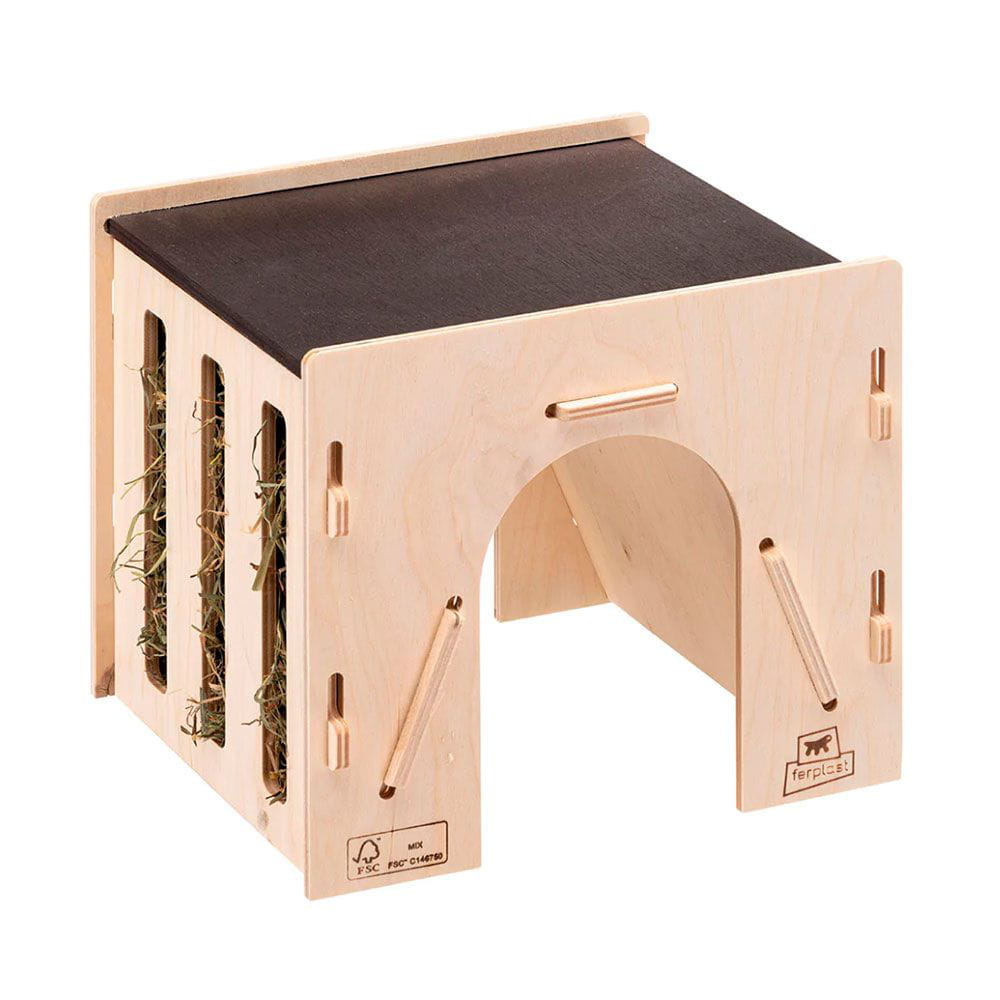 Refugio con henera de madera certificada FSC™ | La Pradera Online